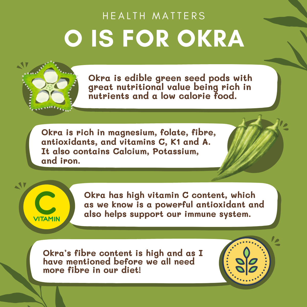 O is for Okra - Power for Health | Health Coach | Nutritionist | Health ...